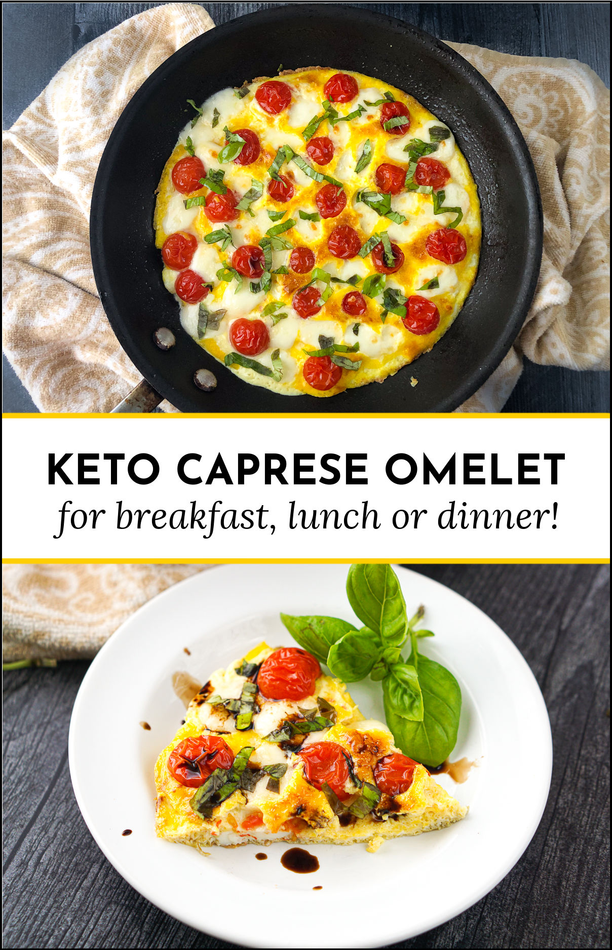 Keto Caprese Omelet Recipe Easy Low Carb Breakfast Fresh Basil