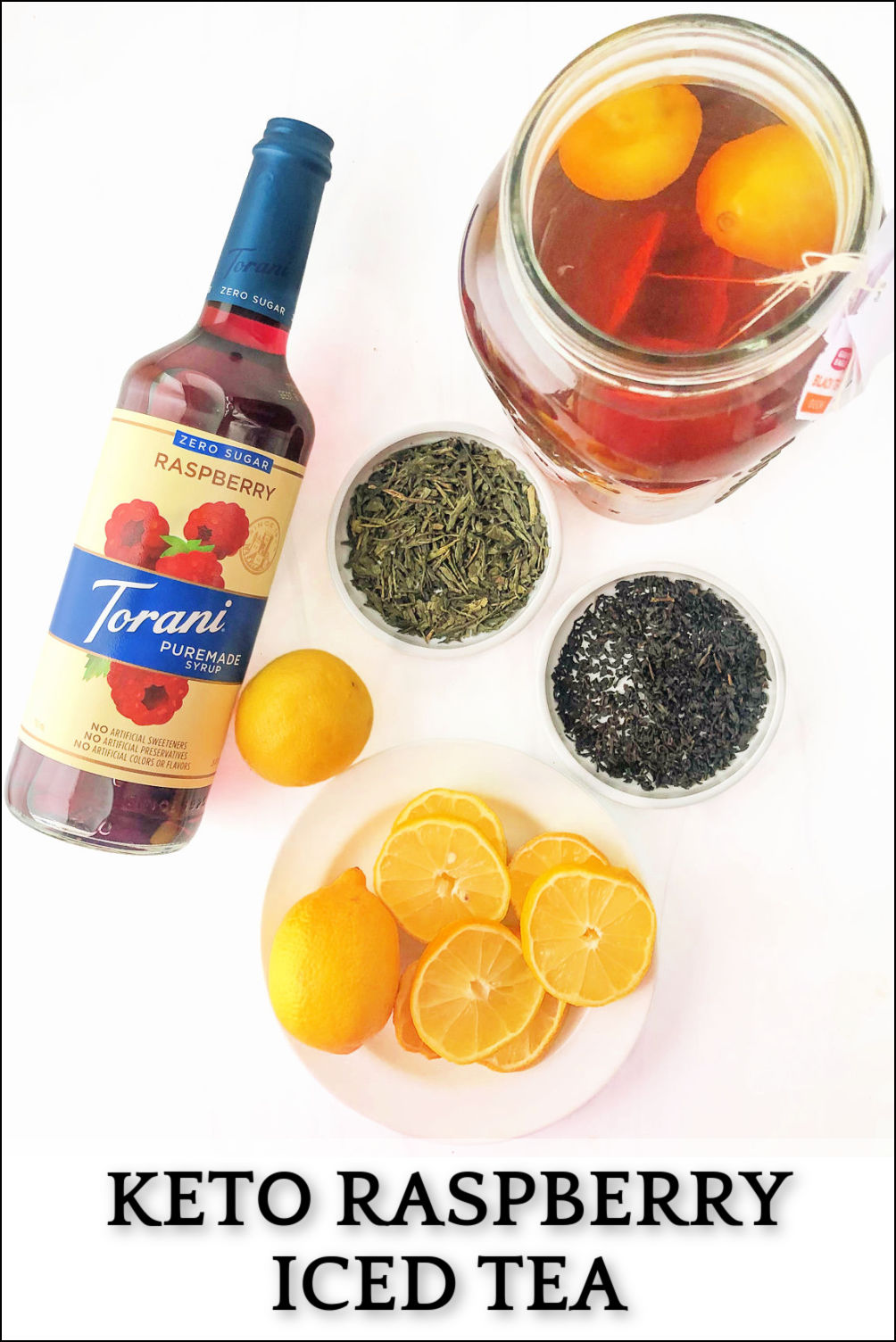 Raspberry Keto Iced Tea - easy homemade sugar free iced tea!