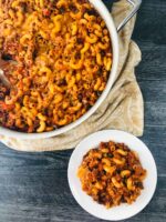 Chili Mac Recipe using Ground Beef - a hearty meal for a hungry crowd.