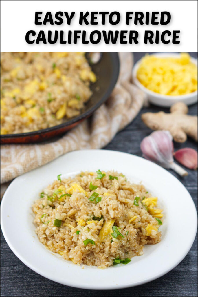 Simple Keto Fried Rice - only 10 minutes for a healthy low carb side dish!