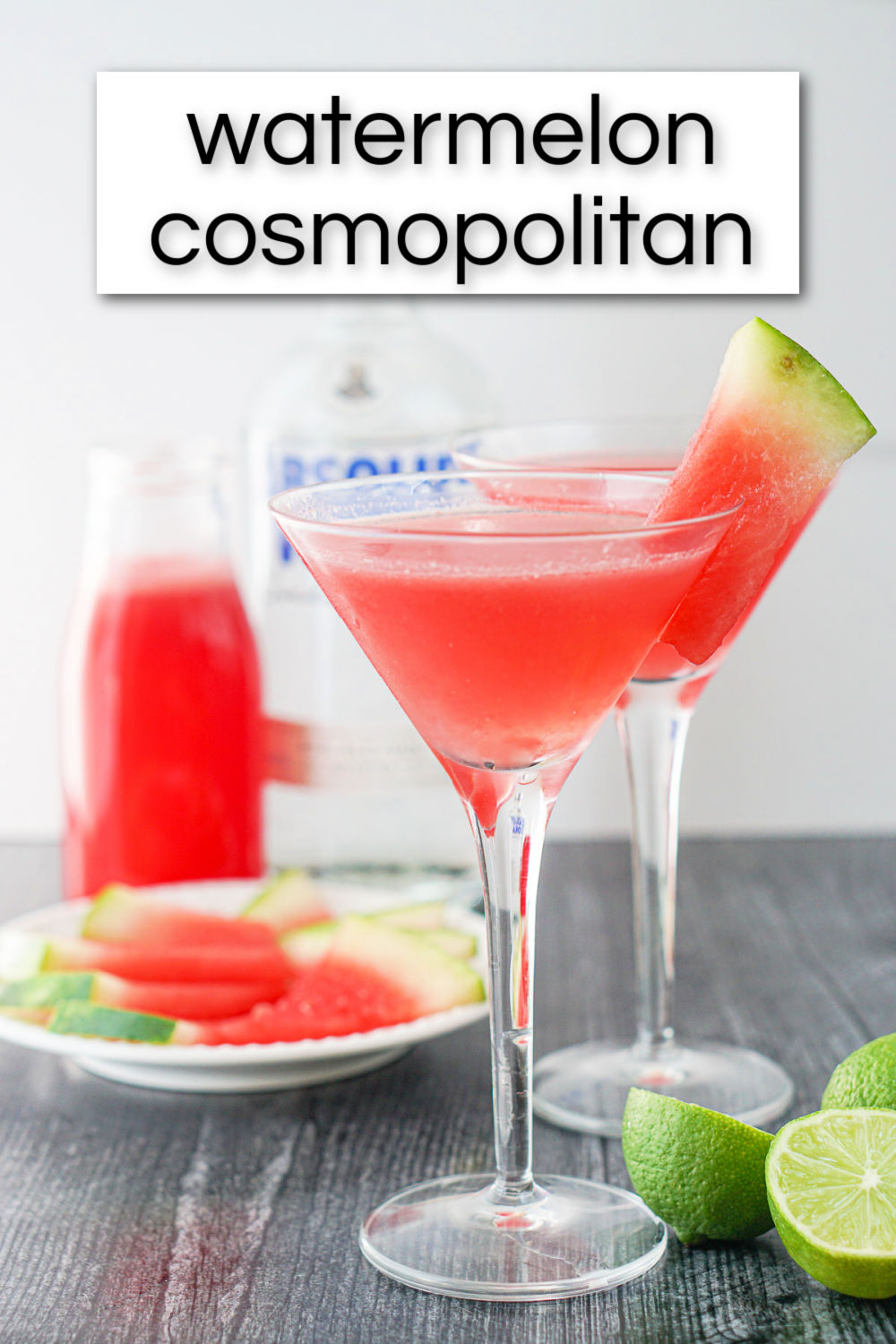 Simple Watermelon Cosmo Recipe - refreshing summer cocktail in 5 min!
