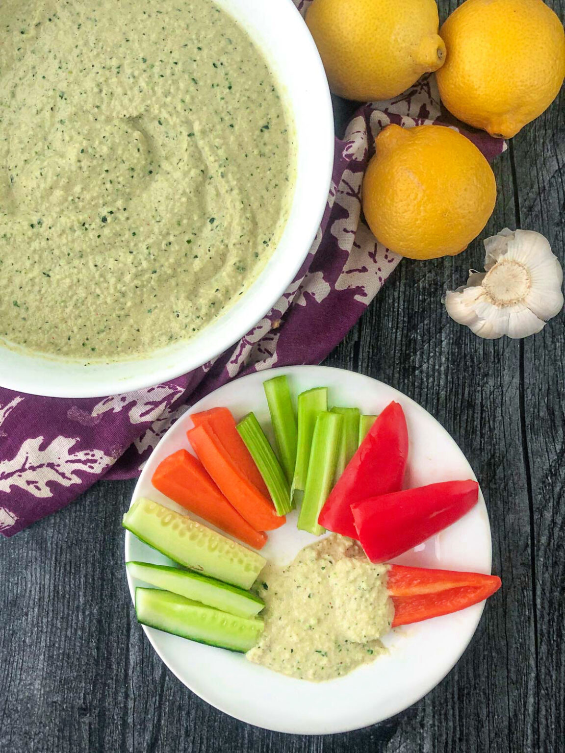 Low Carb Zucchini Hummus Dip Recipe - 5 minute healthy snack!