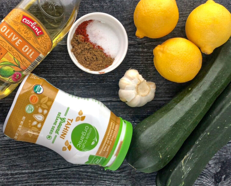 Low Carb Zucchini Hummus Dip Recipe - 5 minute healthy snack!