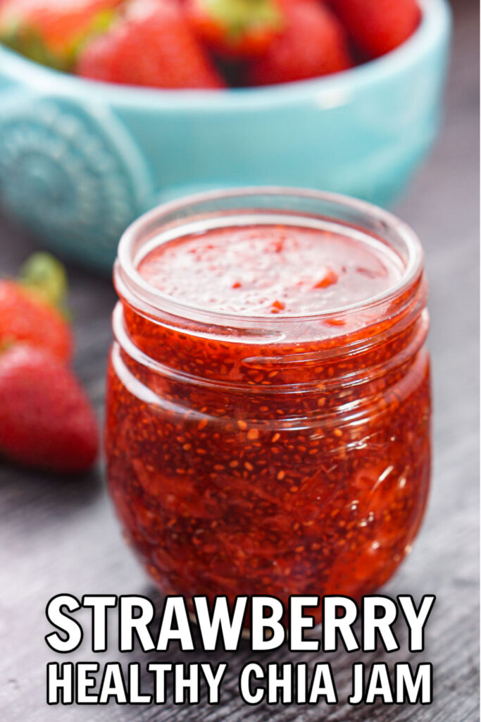 Easy Keto Strawberry Chia Jam Recipe - just 4 ingredients and sugar free!