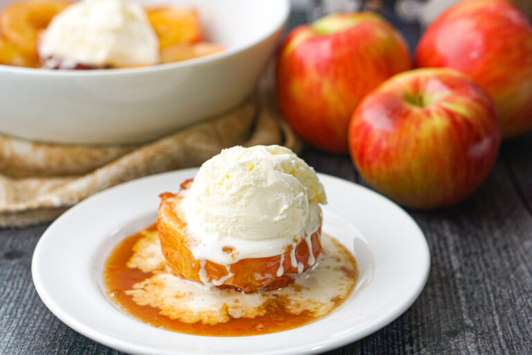 Air Fryer Baked Apples - easy & healthy fall dessert in 20 minutes!
