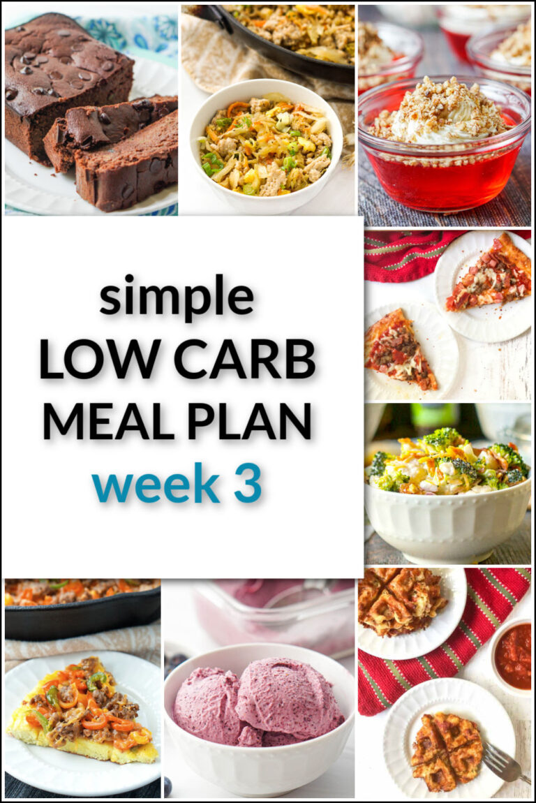 Simple Low Carb Meal Plan (Week 3) - plus keto bread suggestions to buy!