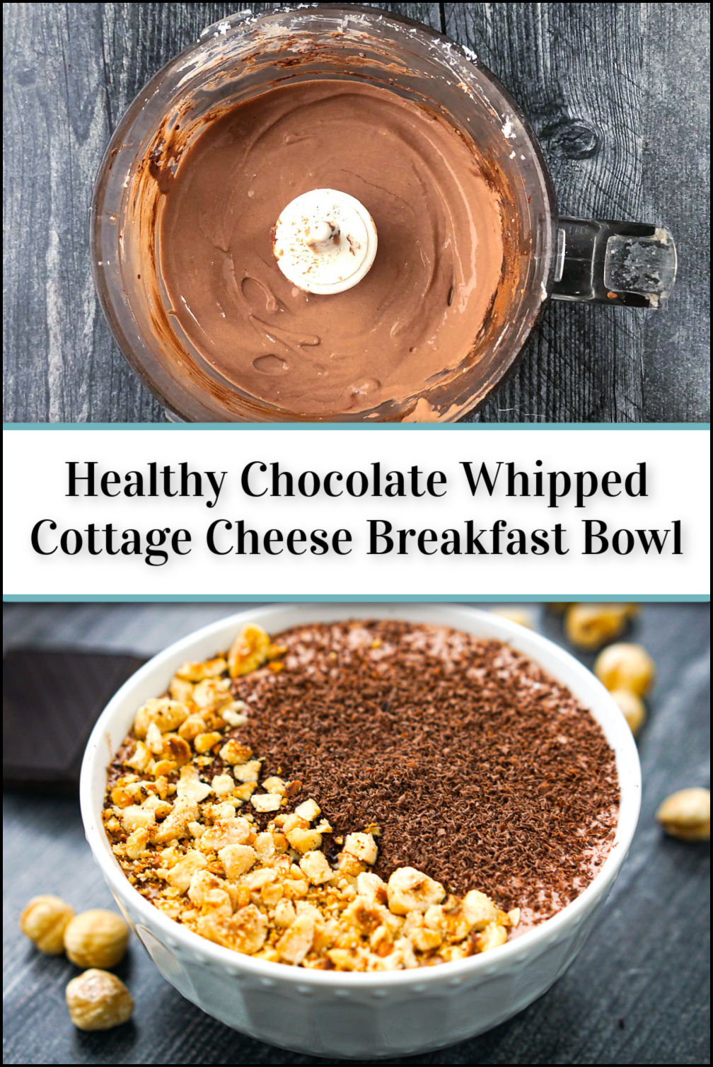 Chocolate Whipped Cottage Cheese | low carb, high protein snack!