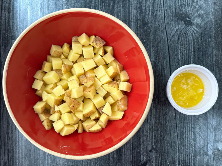 Air Fryer Diced Potatoes Recipe | easy potato side dish in 20 mins.