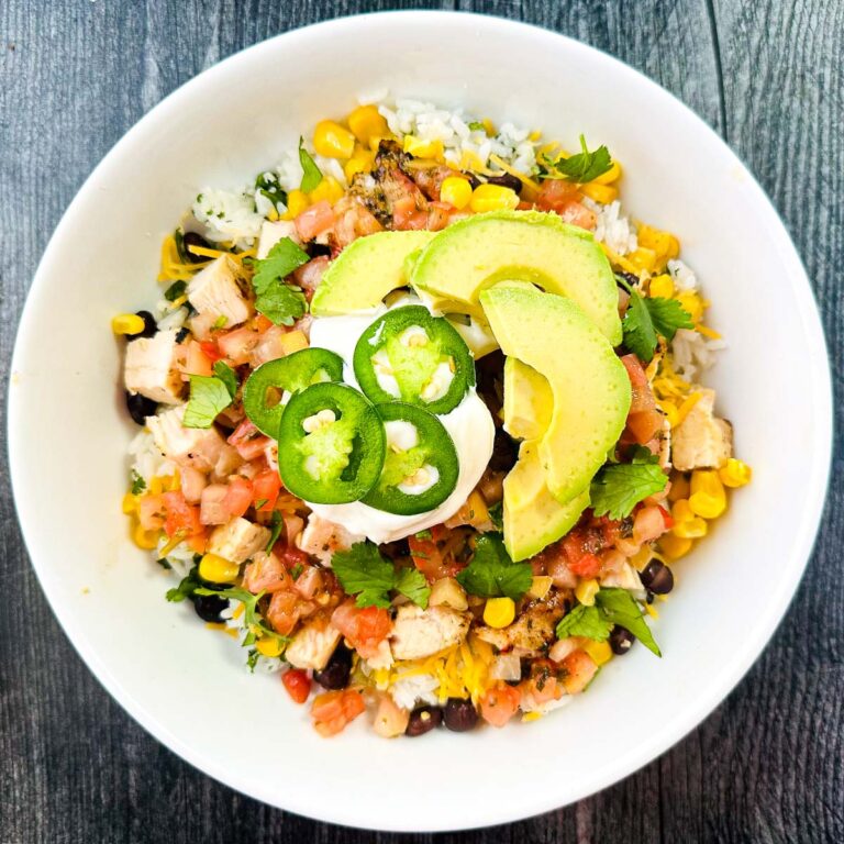 Easy Mexican Rice Bowl Recipe | using leftovers for a healthy meal