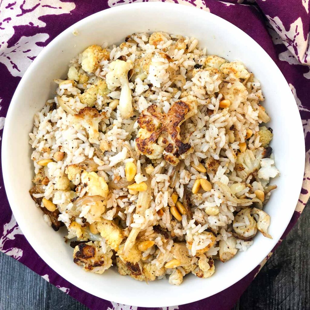 Middle Eastern Cauliflower Rice Pilaf (Low Carb) | My Life Cookbook