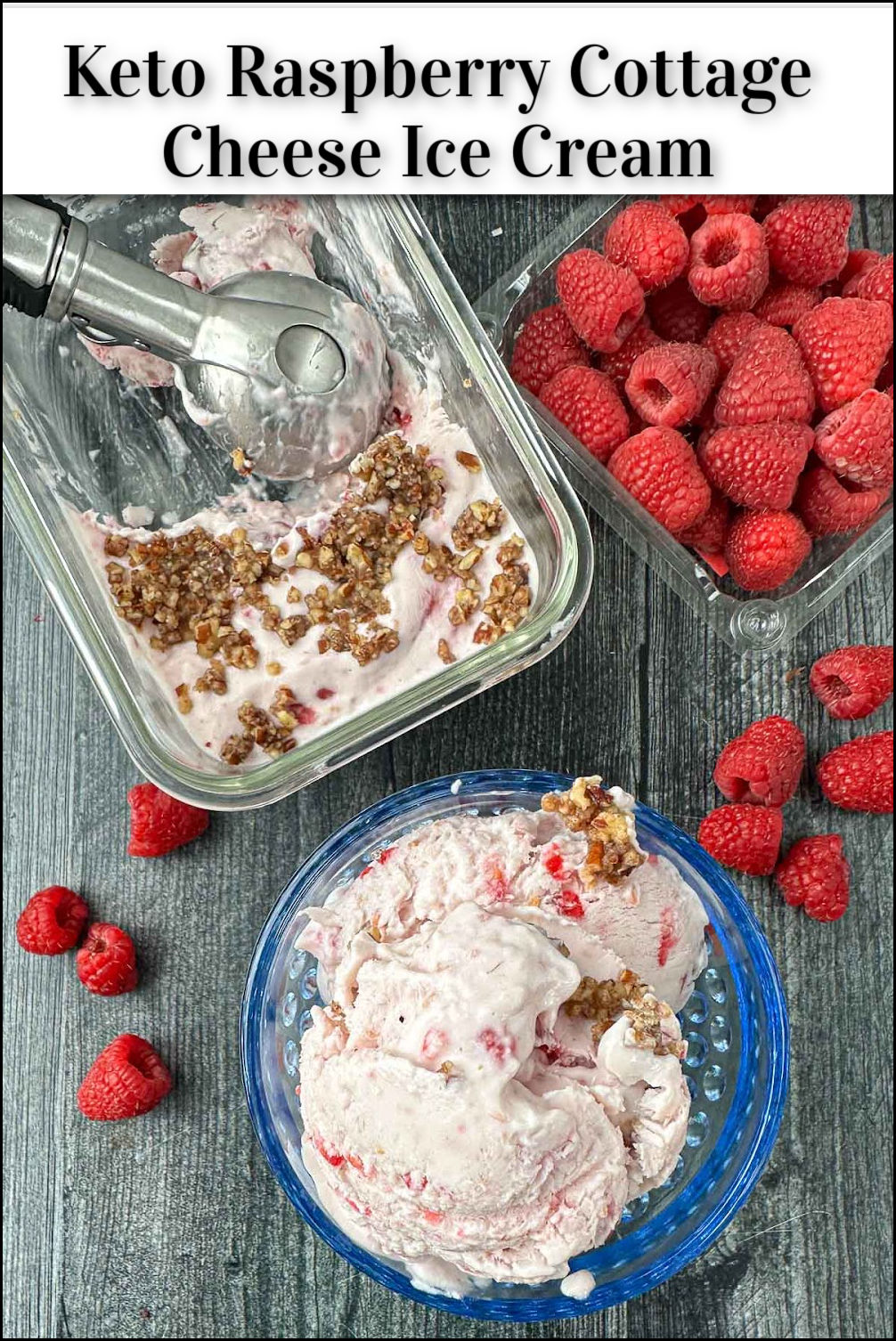 Keto Raspberry Cottage Cheese Ice Cream Low Carb High Protein