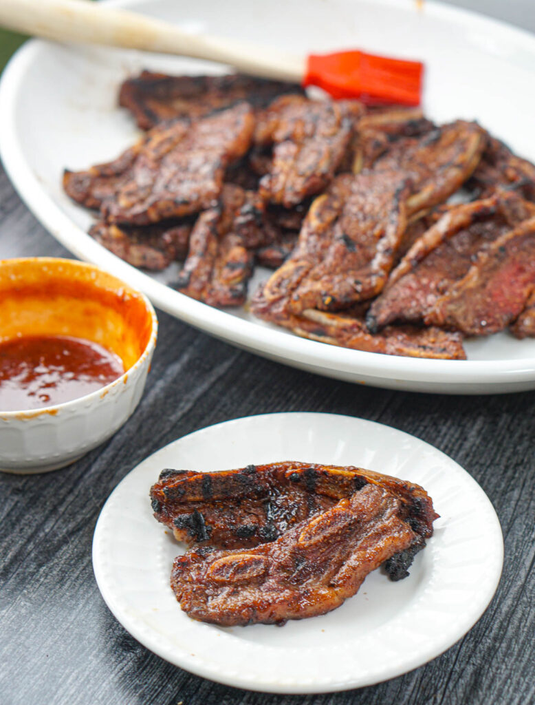 BBQ Grilled Flanken Short Ribs - great summer appetizer in 10 min