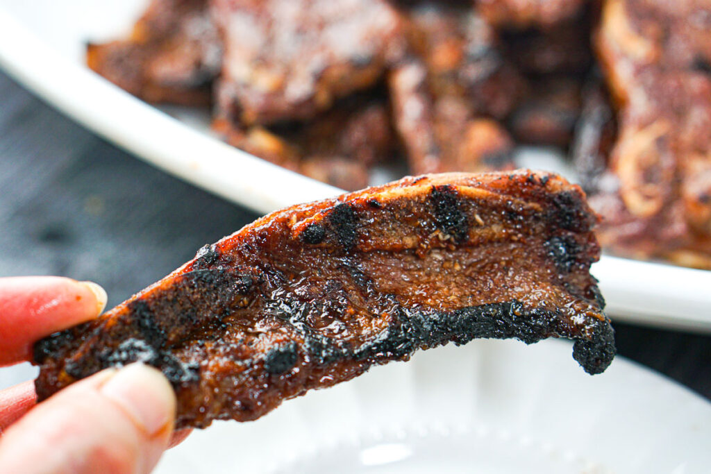 BBQ Grilled Flanken Short Ribs - great summer appetizer in 10 min