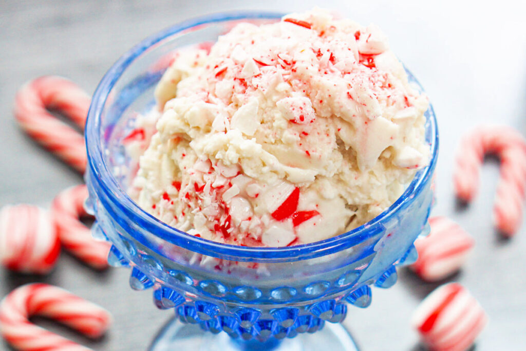 Keto Candy Cane Ice Cream | Ninja Creami high protein recipe!