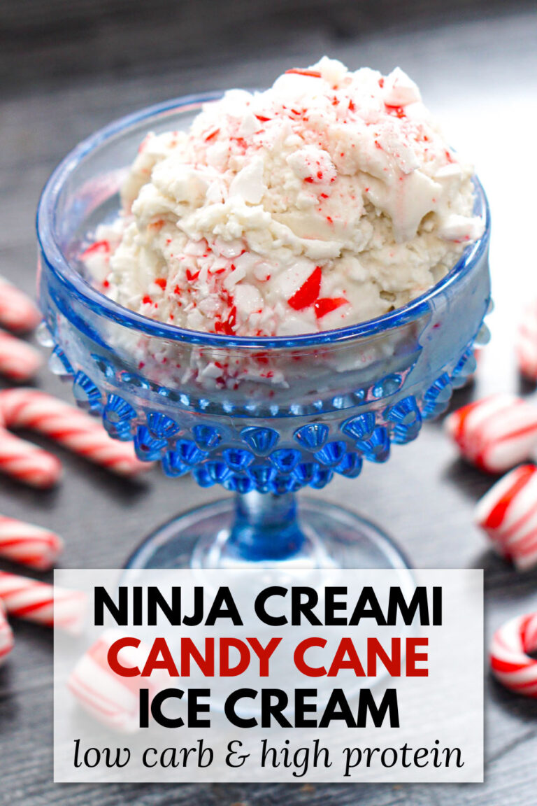 Keto Candy Cane Ice Cream | Ninja Creami high protein recipe!