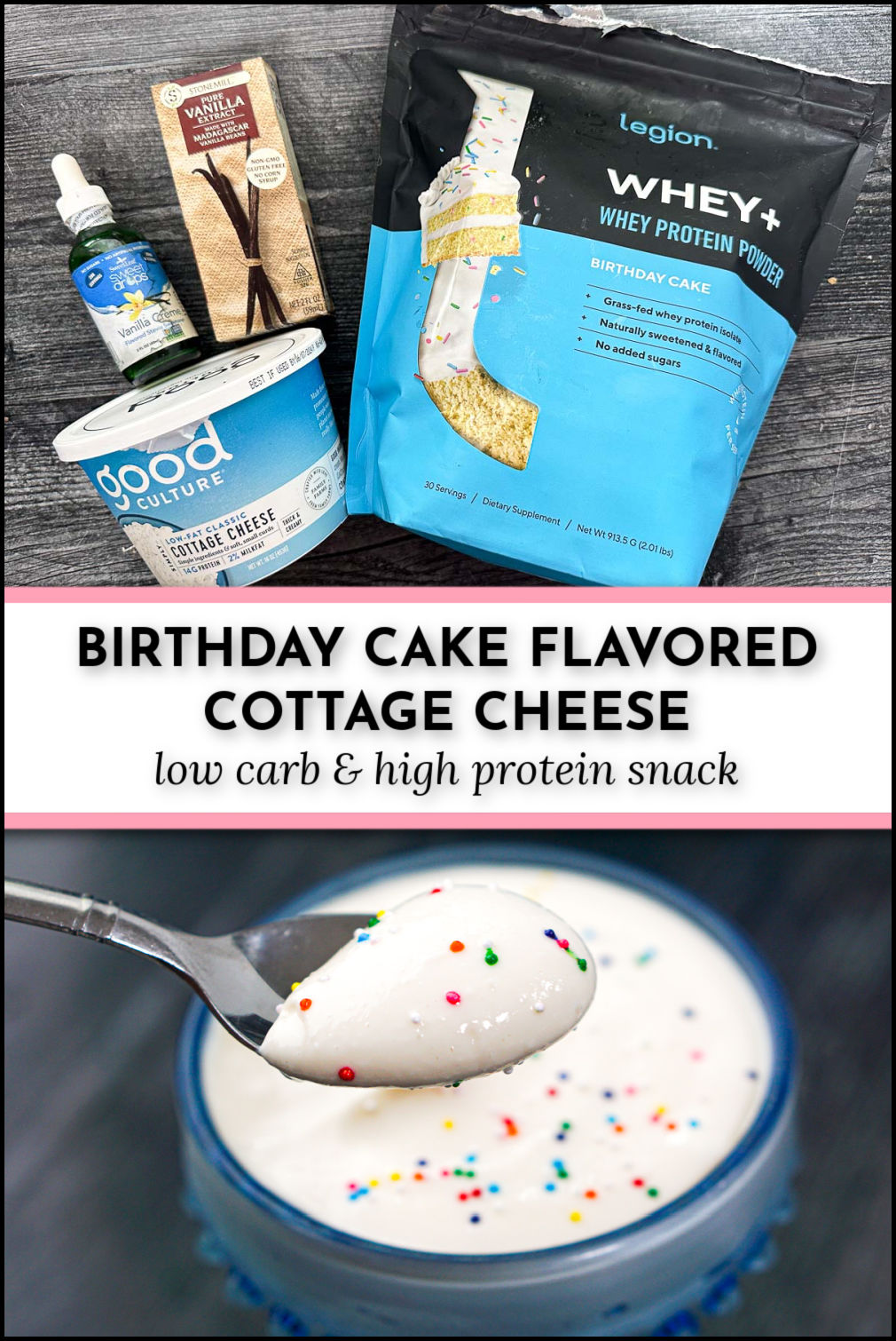 Keto Birthday Cake Cottage Cheese Protein Dessert Recipe