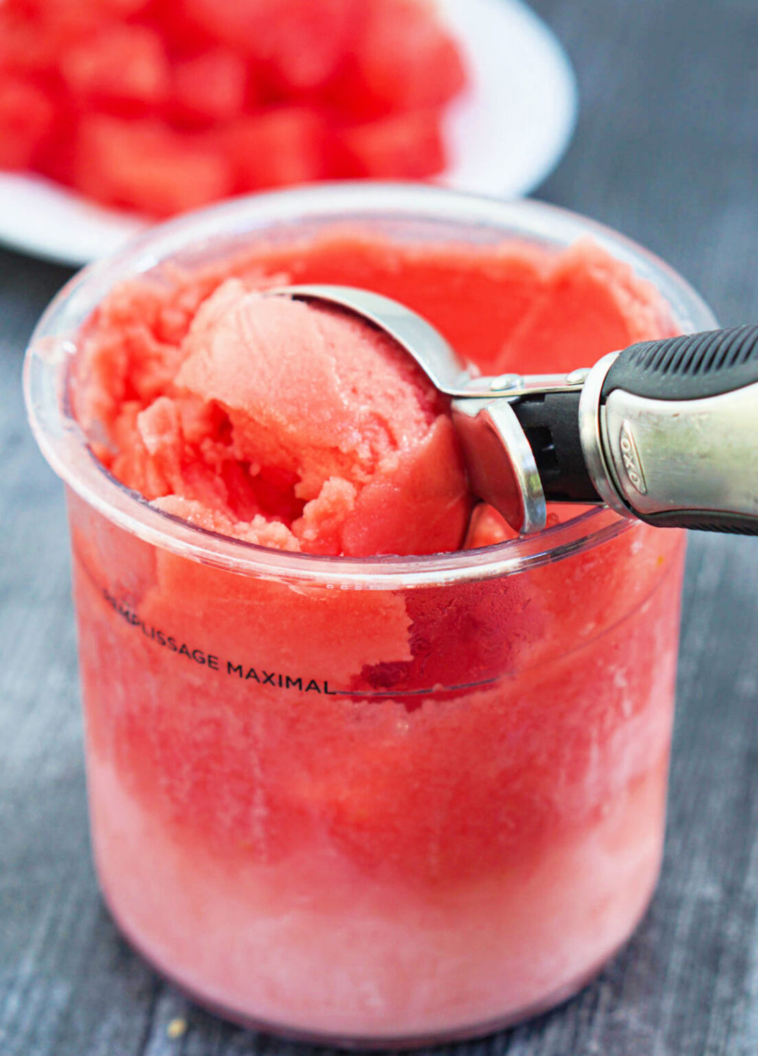 Ninja Creami Watermelon Sorbet Recipe | tasty low calorie treat!