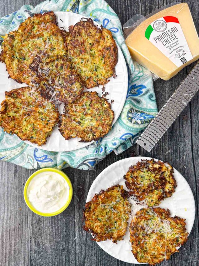 Low Carb Zucchini Latkes Recipe | easy gluten free meal or snack!
