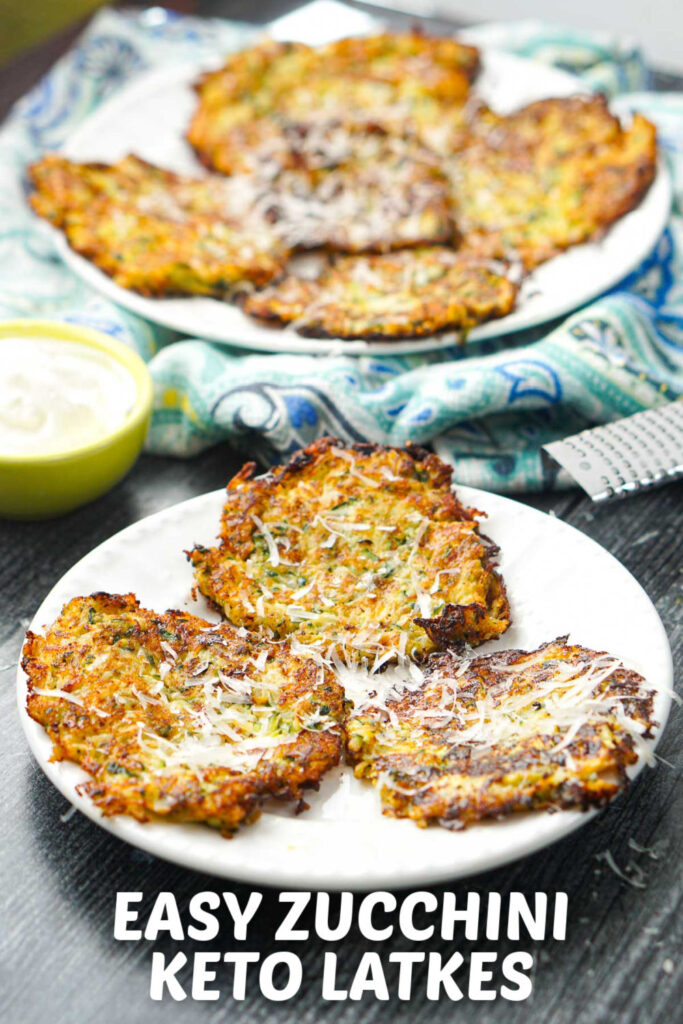 Low Carb Zucchini Latkes Recipe | easy gluten free meal or snack!