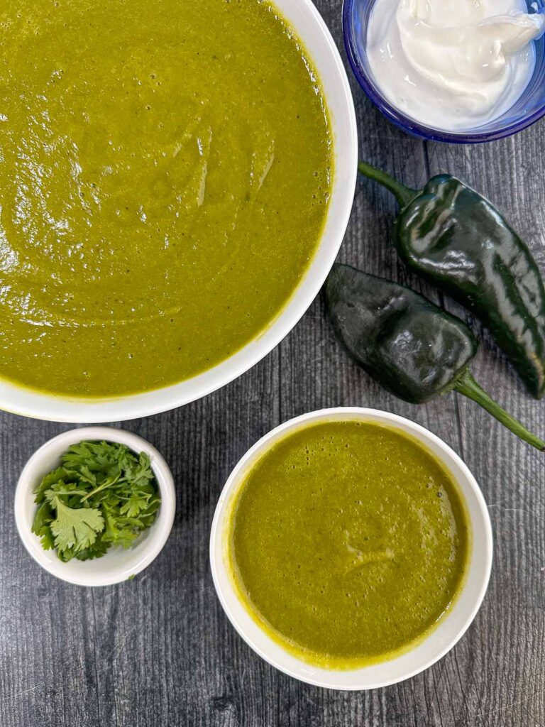 Easy Creamy Poblano Soup Recipe | just 3 ingredients needed!