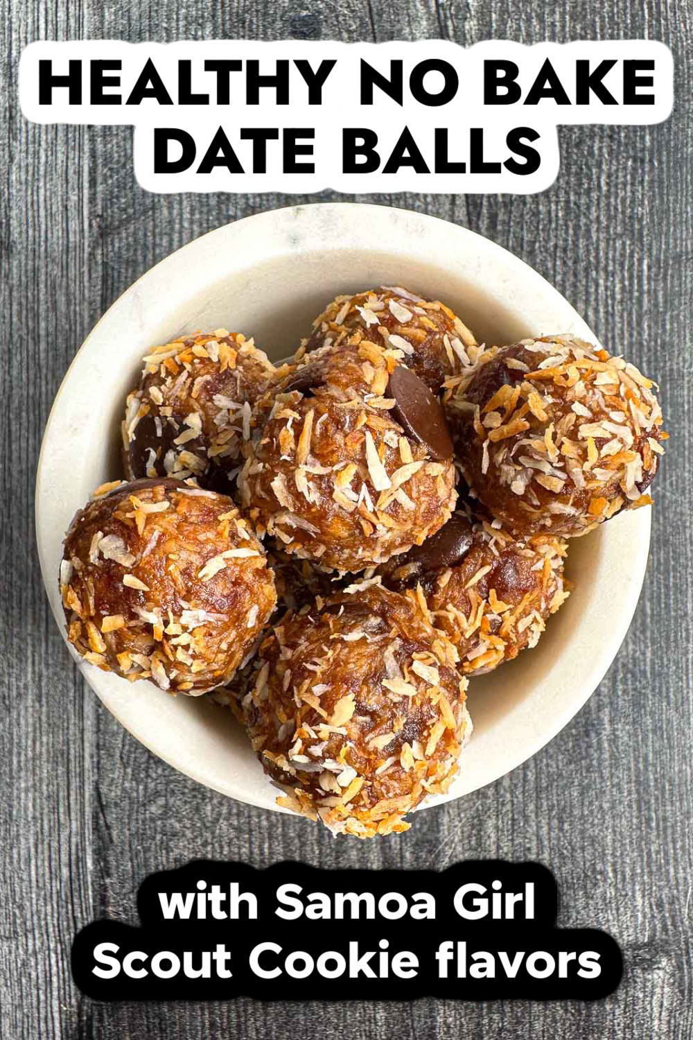 Healthy Date Balls with Coconut & Chocolate | easy no bake snack