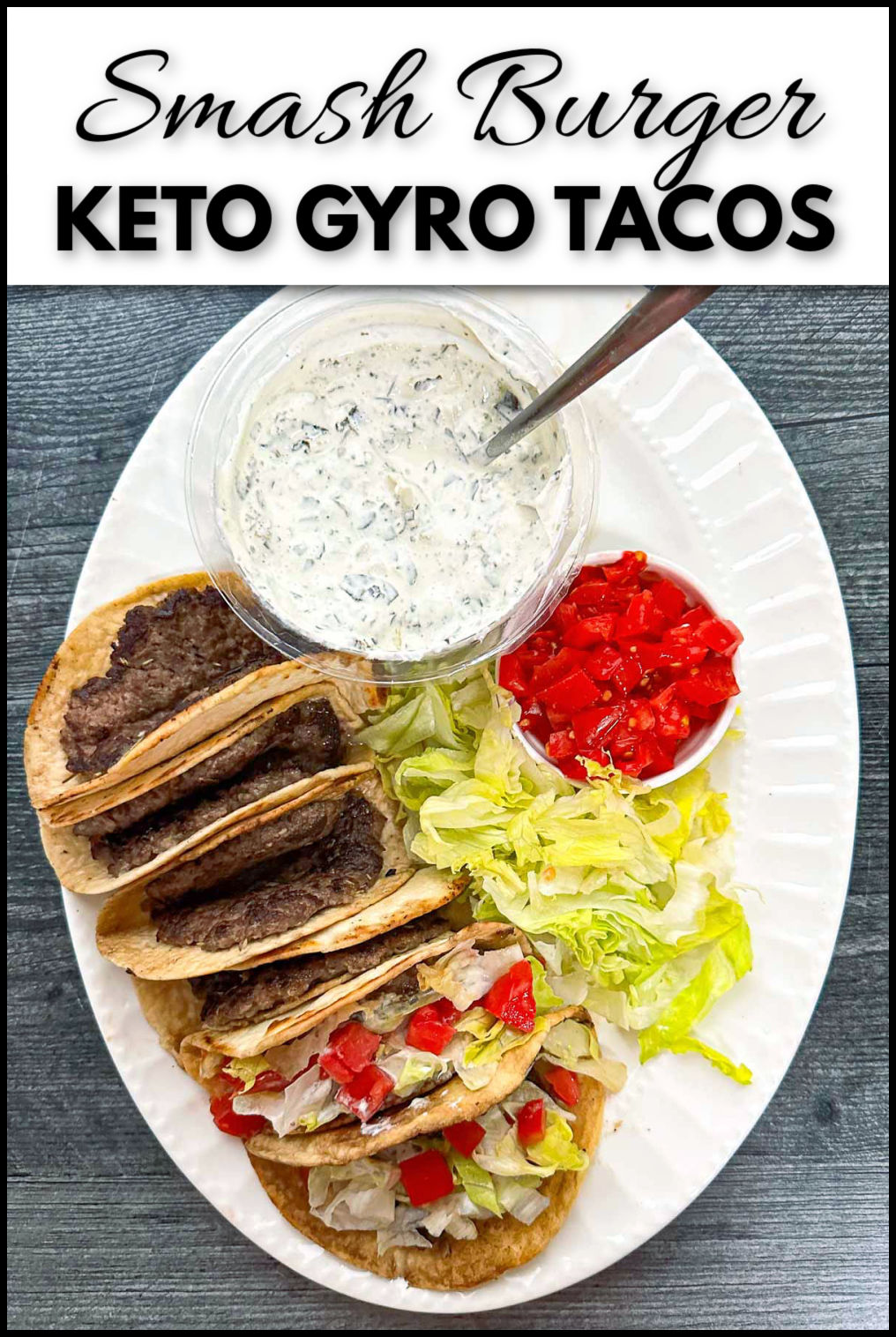 Keto Gyro Smash Burger Tacos | 10 min low carb high protein meal