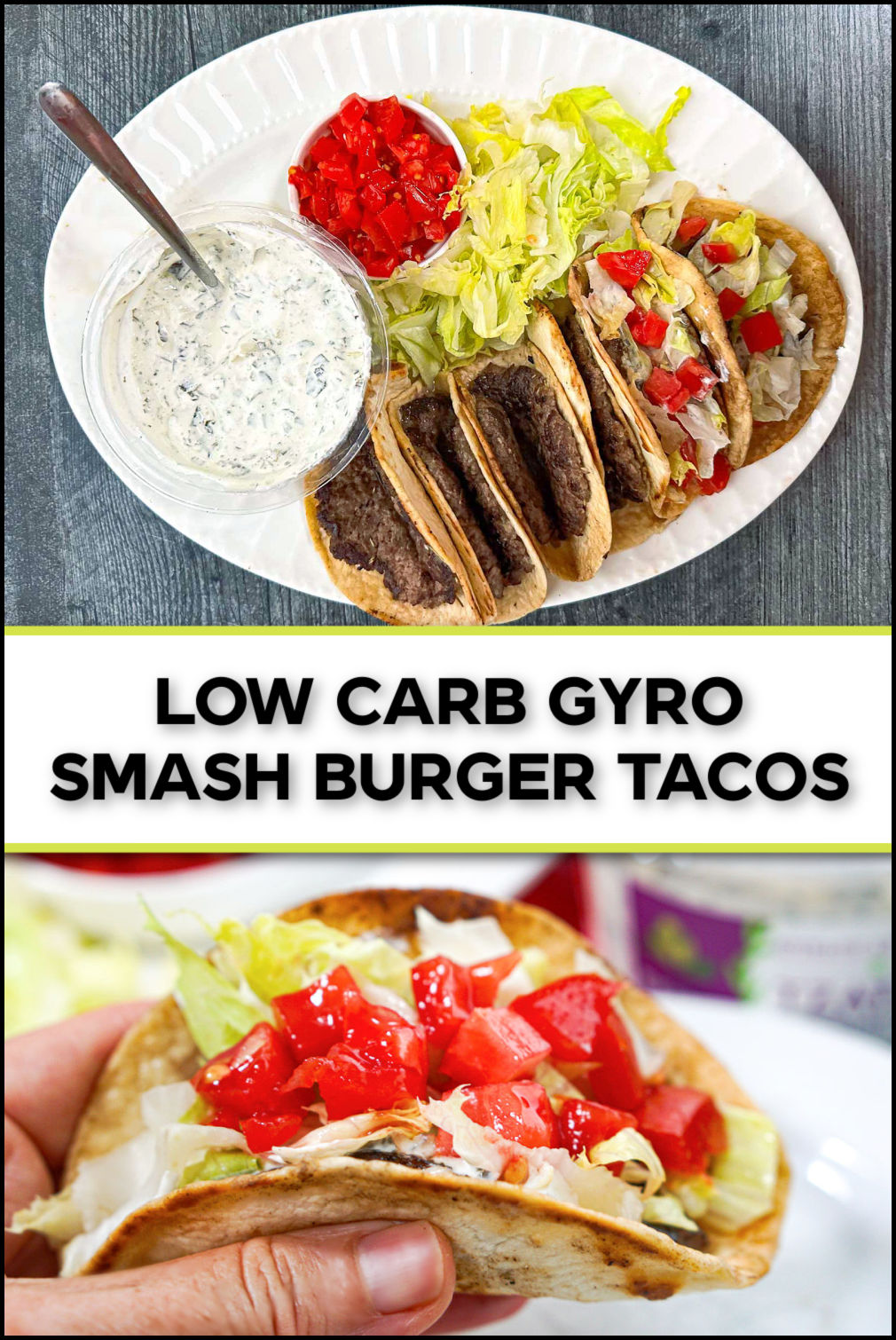 Keto Gyro Smash Burger Tacos | 10 min low carb high protein meal
