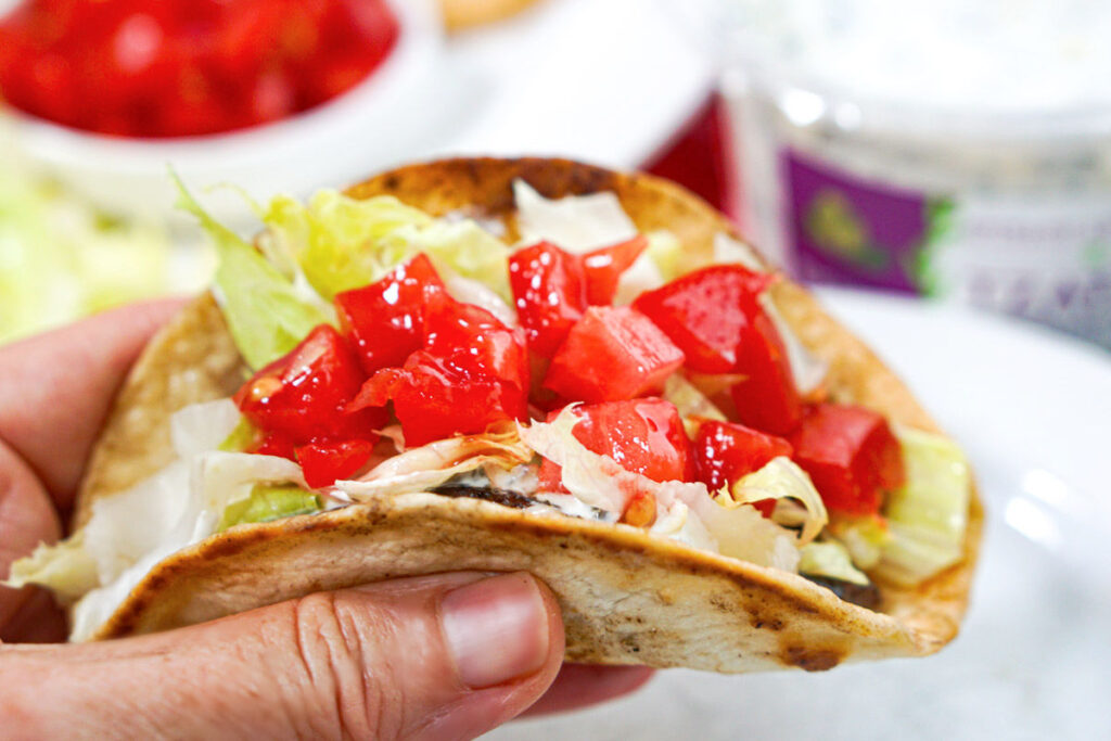 Keto Gyro Smash Burger Tacos | 10 min low carb high protein meal