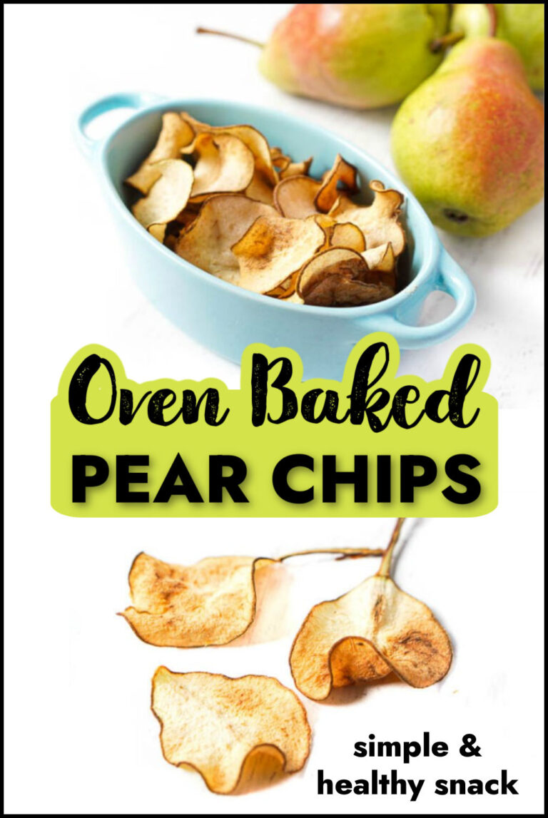 Pear Chips in the Oven (or Air Fryer) | easy & healthy snack recipe!
