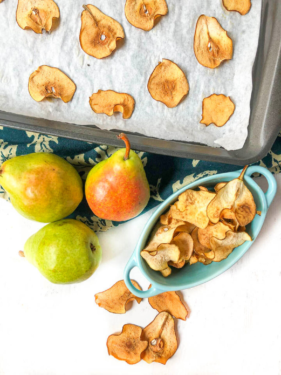 Pear Chips in the Oven (or Air Fryer) | easy & healthy snack recipe!