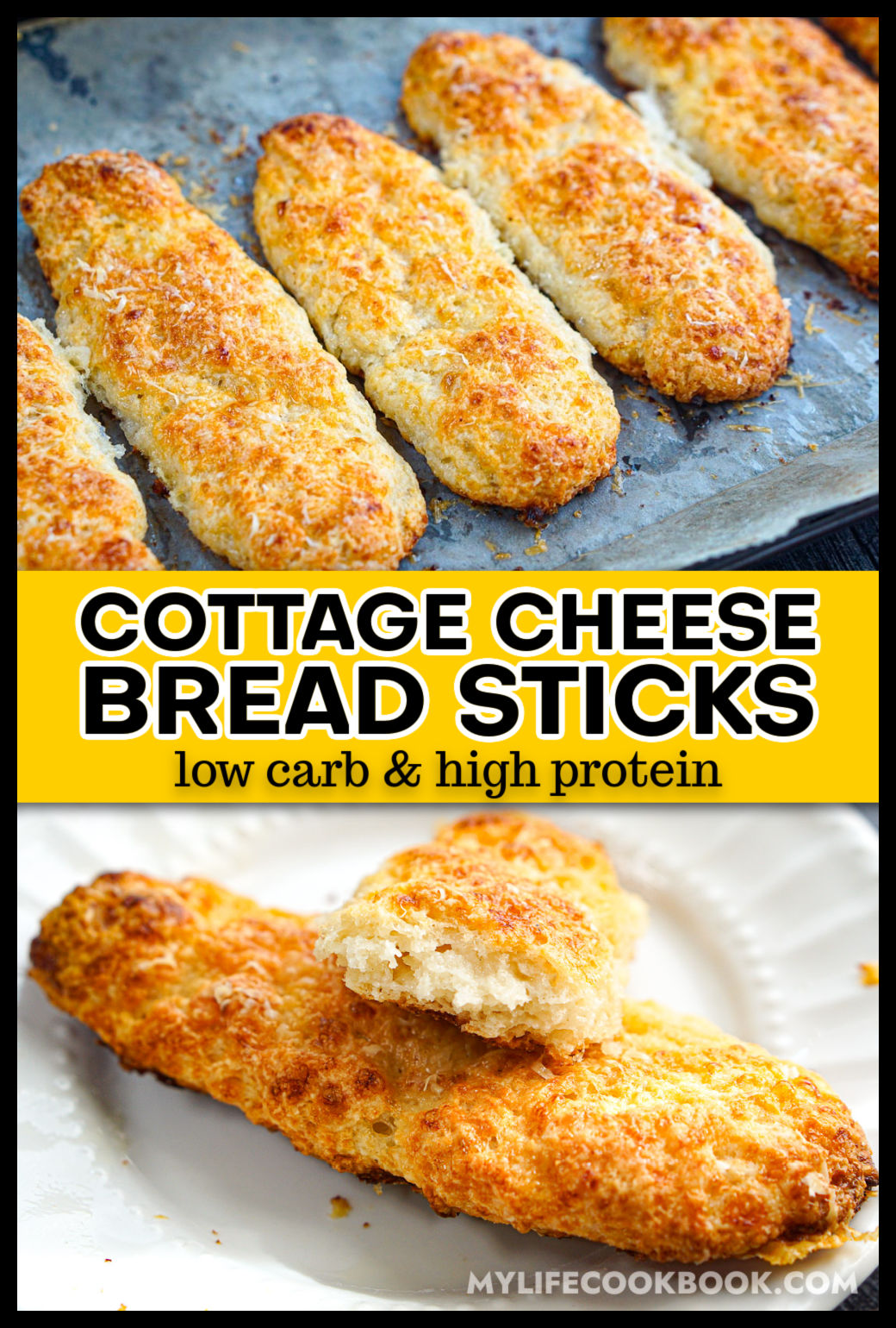 Cottage Cheese Breadsticks Recipe | easy, low carb & high protein