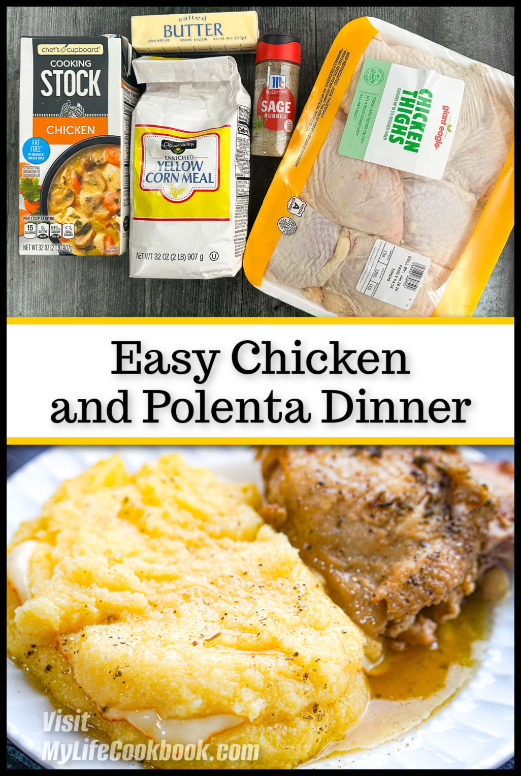 Easy Chicken and Polenta Recipe | a hearty and warming dinner!