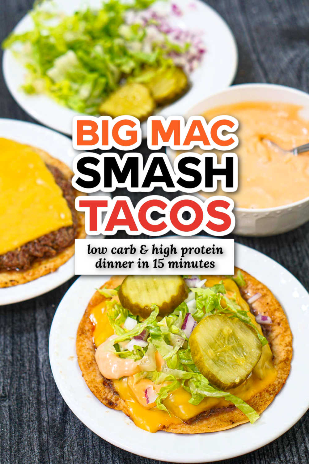 Big Mac Smash Burger Taco - low carb, high protein 15 min dinner!