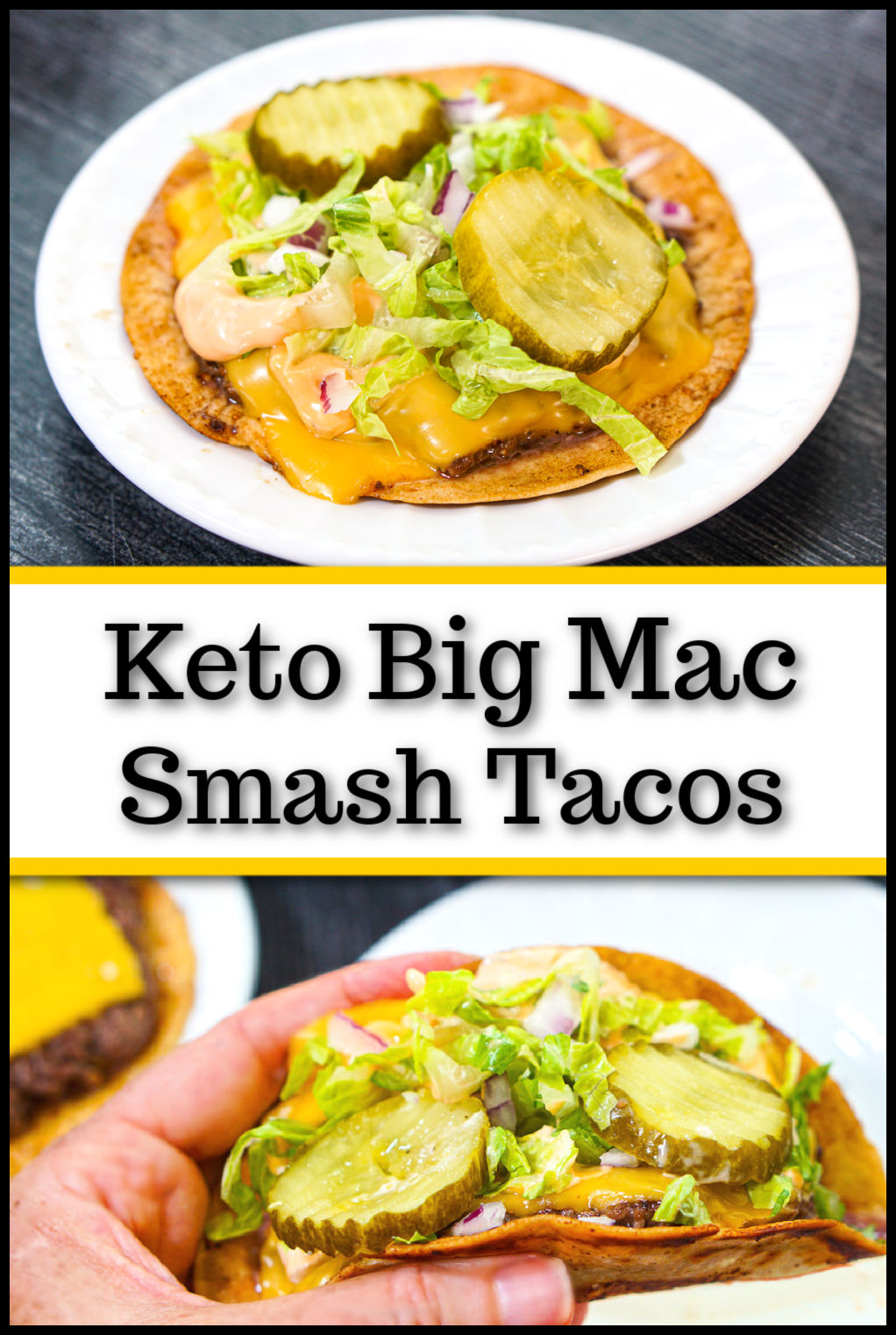 Big Mac Smash Burger Taco - low carb, high protein 15 min dinner!
